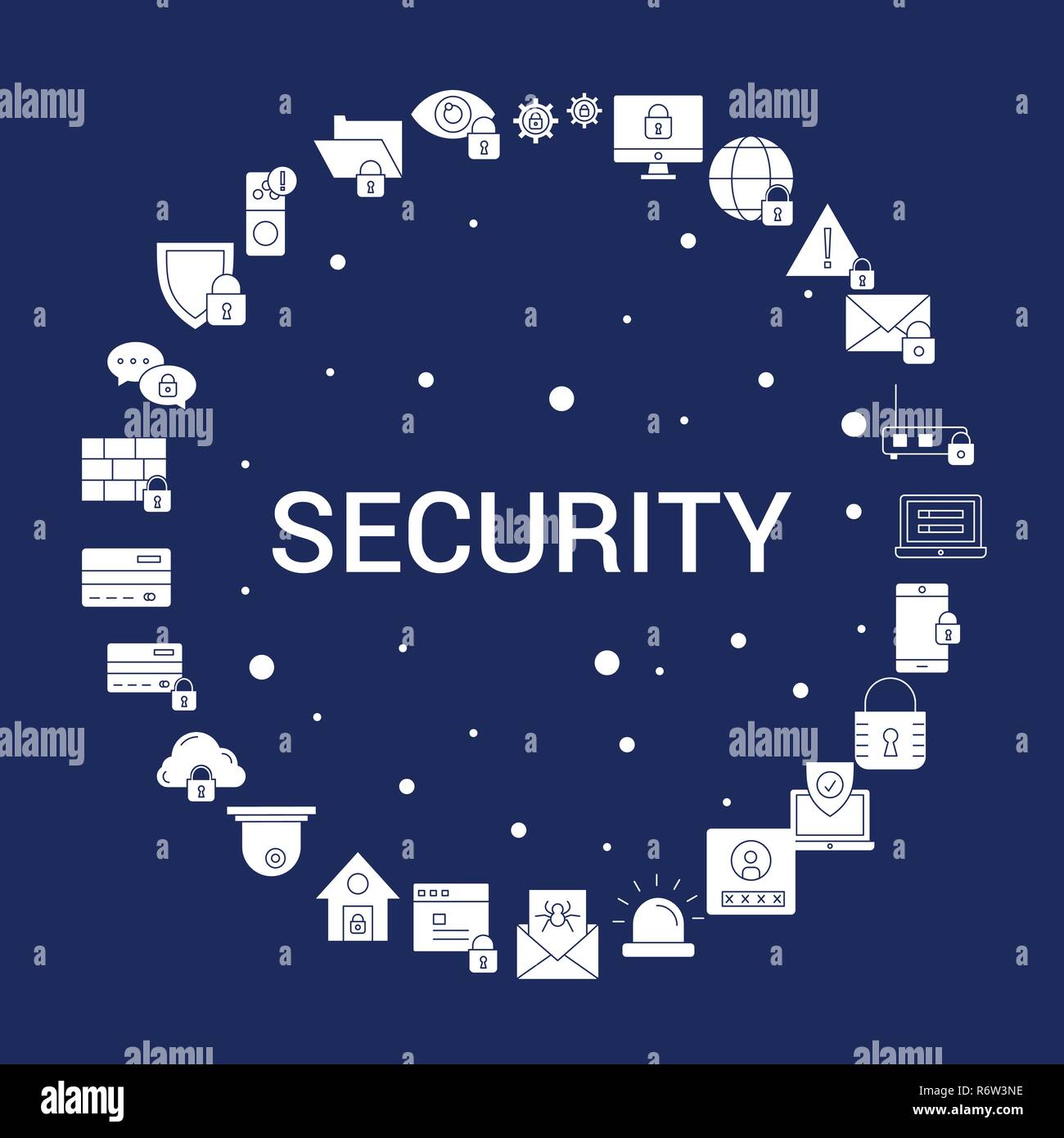 House protected by alarm Stock Vector Images - Alamy