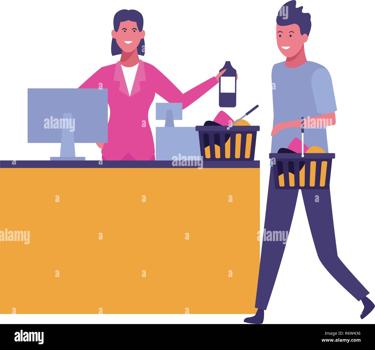Customer cartoons Stock Vector Images - Alamy