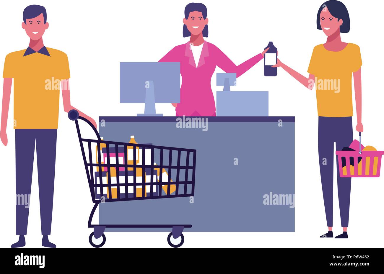 People shopping cartoons Stock Vector Image & Art - Alamy