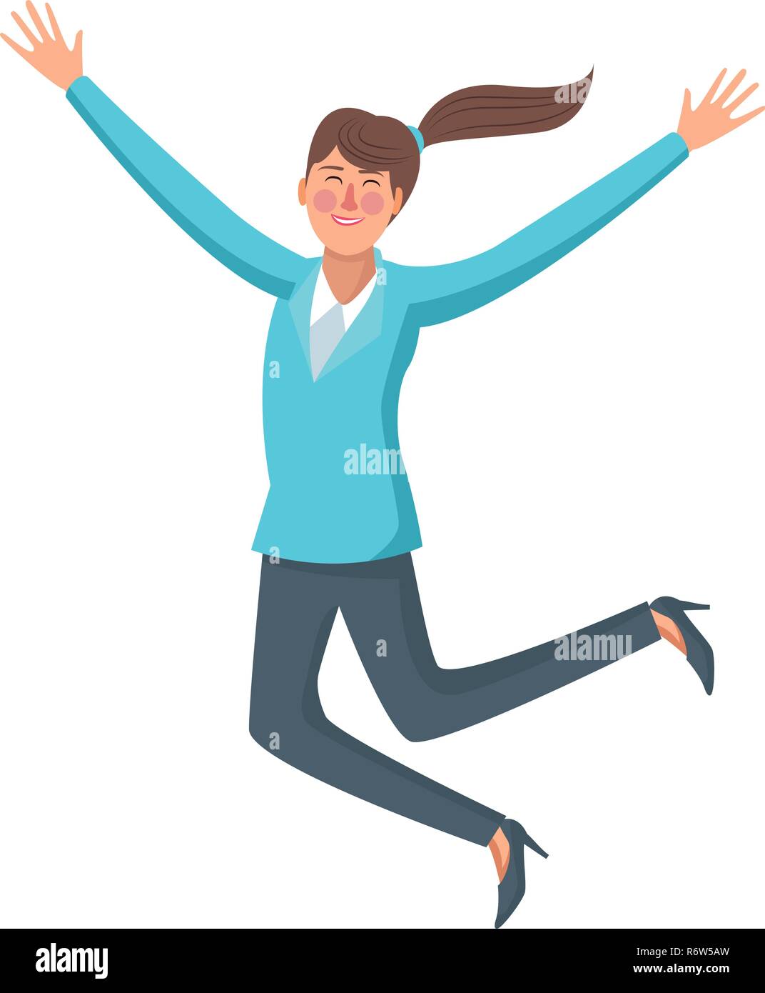 Happy executive businesswoman Stock Vector Image & Art - Alamy