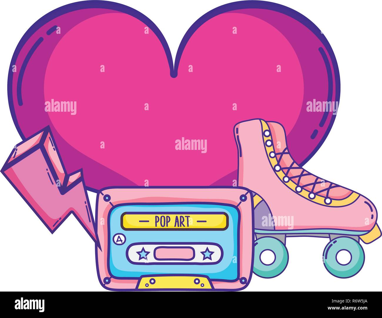 retro vintage elements cartoon Stock Vector Image & Art - Alamy