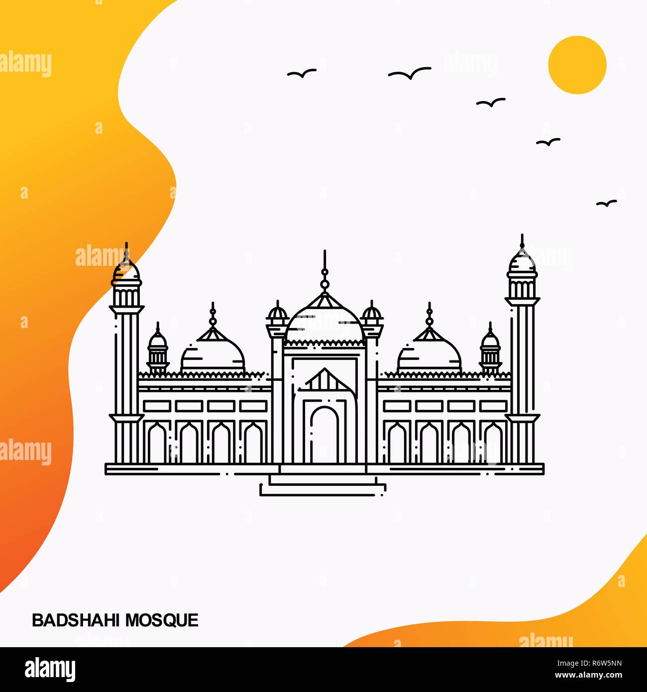 Badshahi mosque, lahore, pakistan Stock Vector Images - Alamy