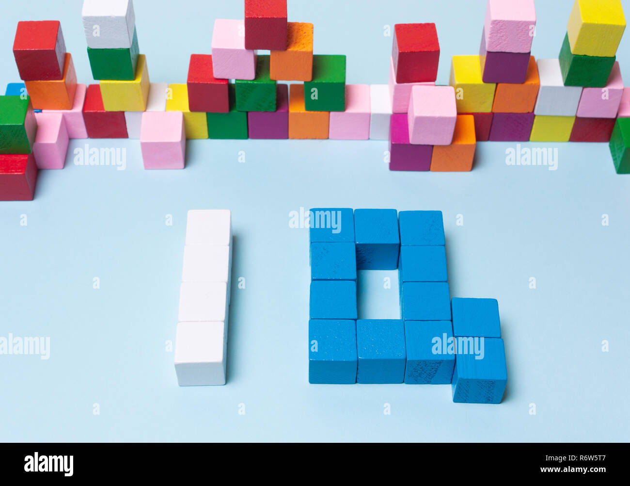 word IQ from multi-colored cubes. The concept of logical thinking ...