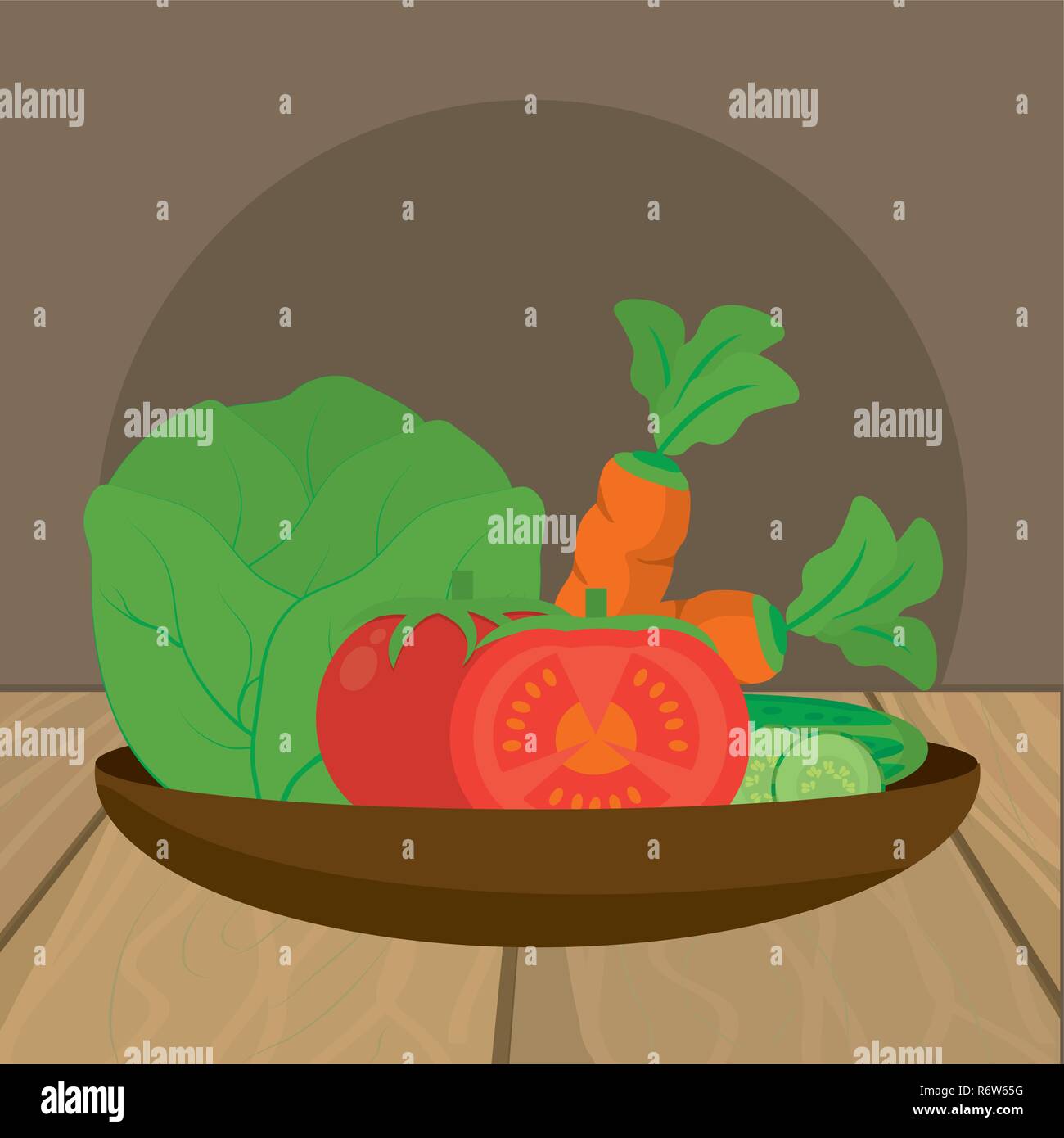 delicious fresh vegetables cartoon Stock Vector Image & Art - Alamy