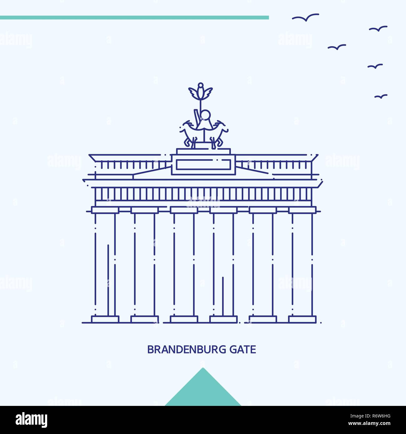 Brandenburg gate brandenburger Stock Vector Images - Alamy