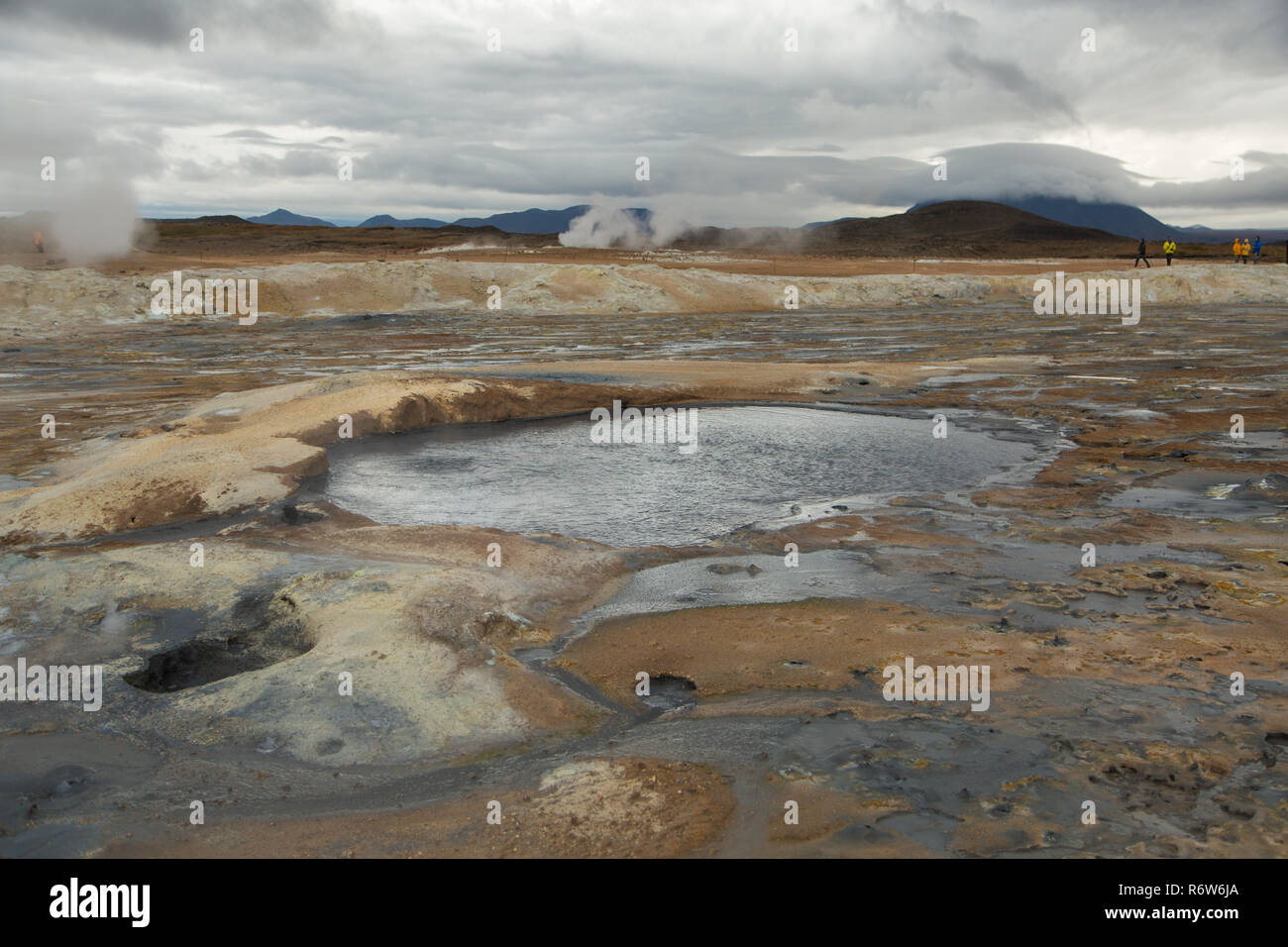 Geothermal mud pools at Hverir, Namafjall, Iceland Stock Photo - Alamy