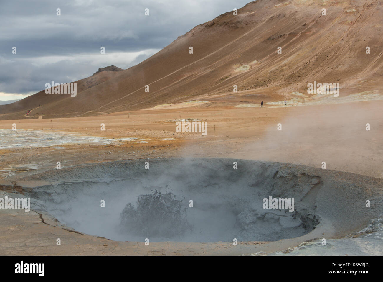 Geothermal mud pools at Hverir, Namafjall, Iceland Stock Photo - Alamy