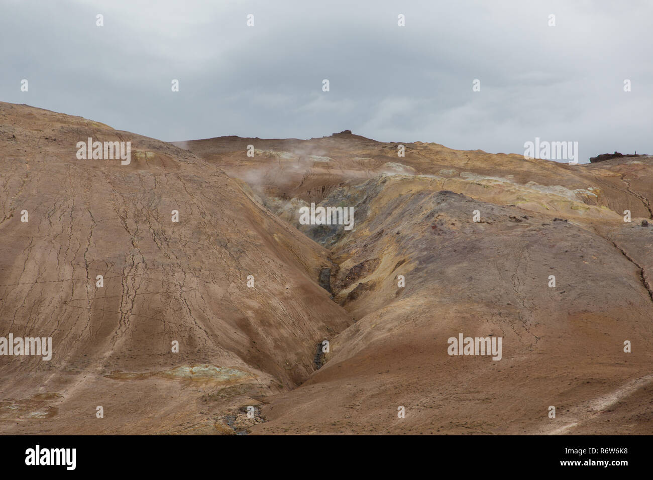 Geothermal fumaroles at Hverir, Namafjall, Iceland Stock Photo - Alamy
