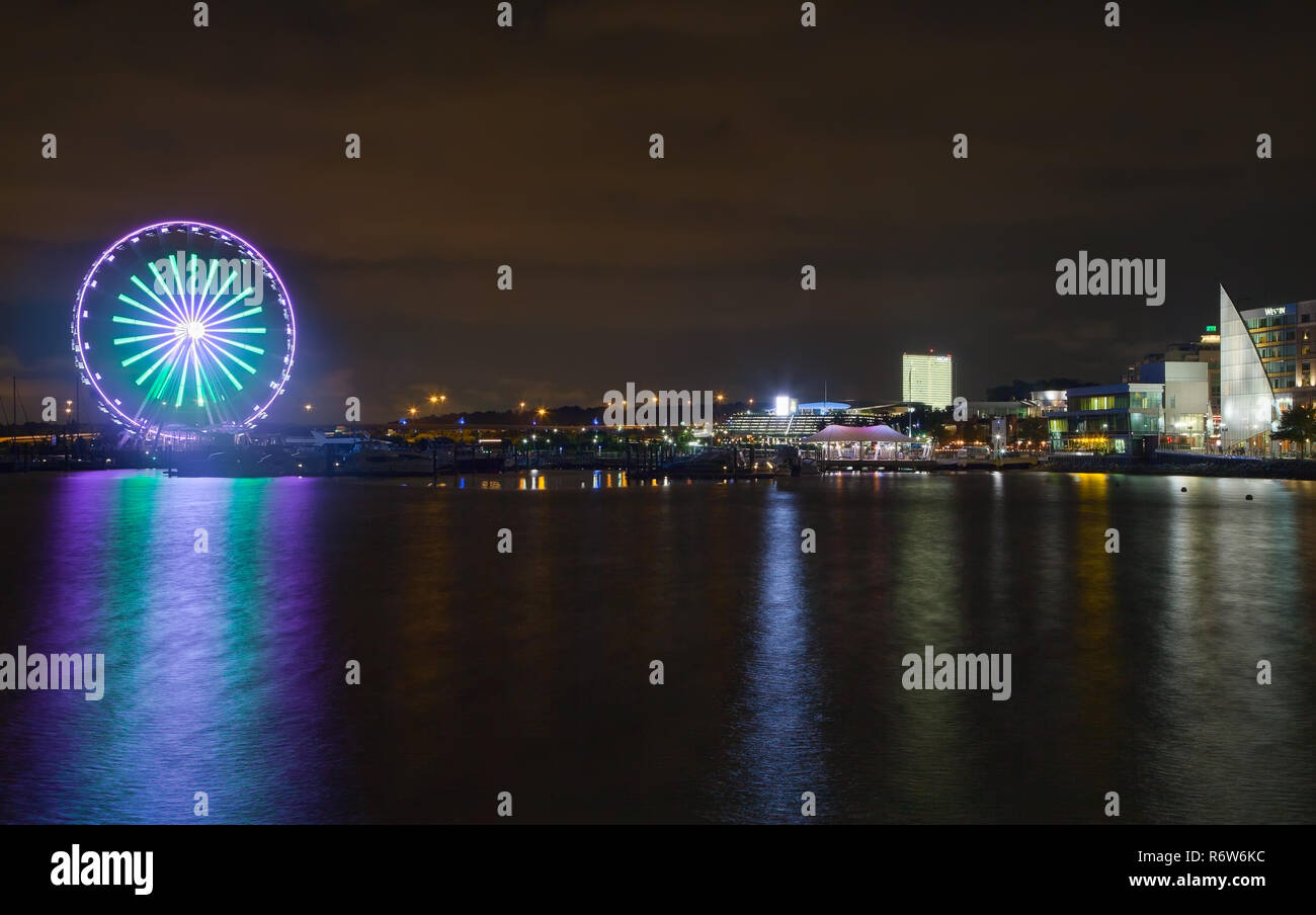 Night in National Harbor, Maryland, USA Stock Photo - Alamy