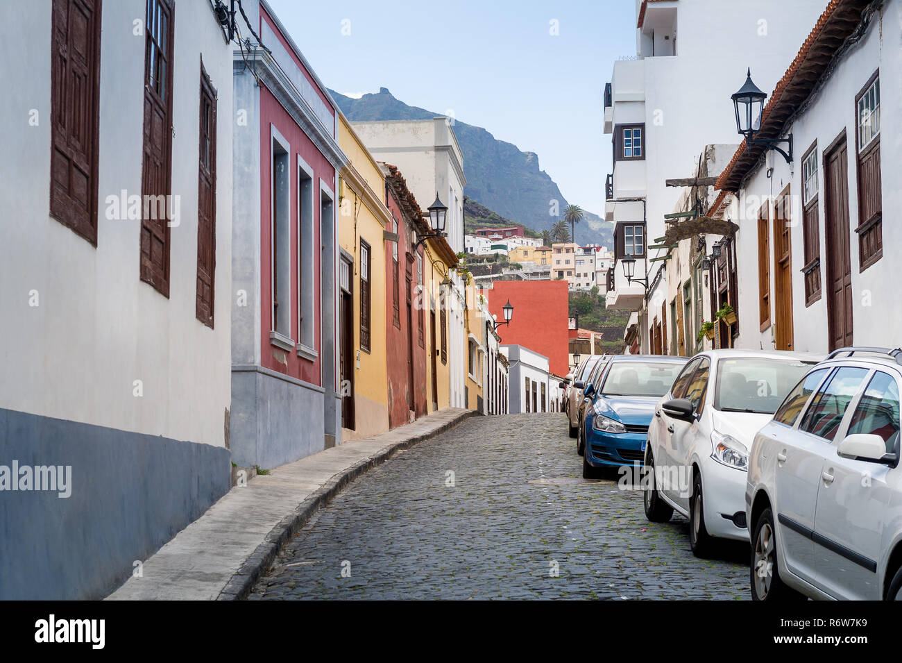 Streets of Garachico old town, Popular touristic resort. Tenerife ...