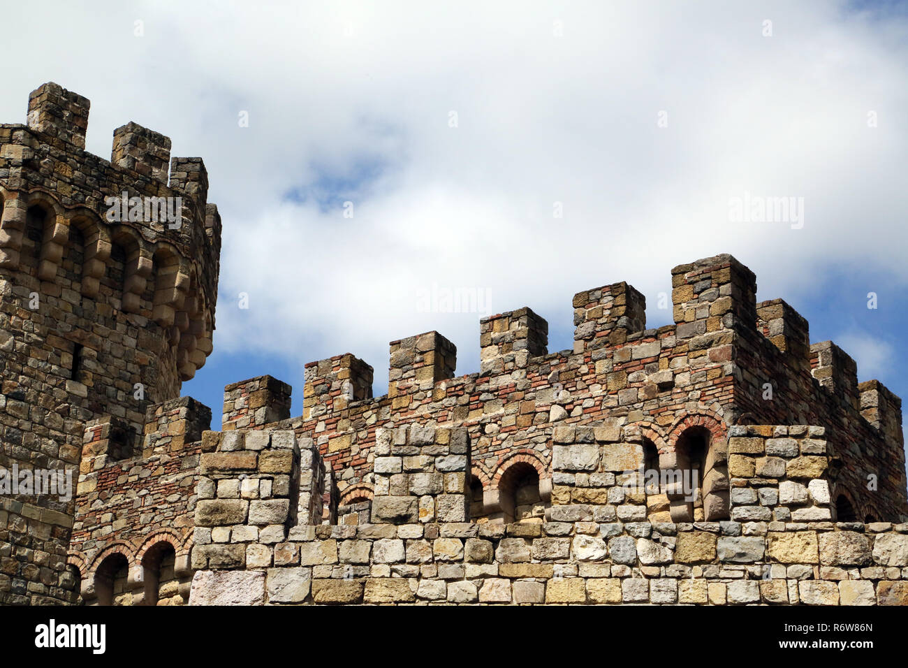 Layered Stone Walls from a Castle in Napa Valley Stock Photo - Alamy