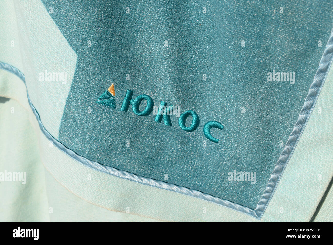 Logo of the oil company Yukos on a blanket Stock Photo - Alamy