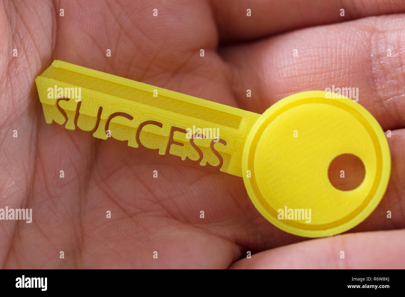 Businessperson's Hand Holding Yellow Key Stock Photo - Alamy