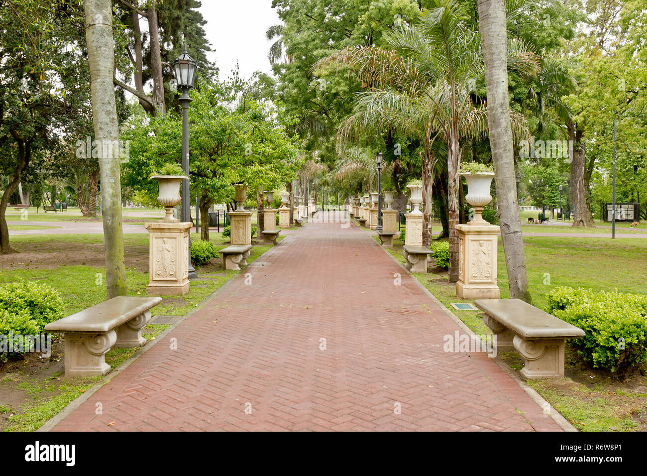 Spring time in beautiful park in Buenos Aires, Argentina Stock Photo ...