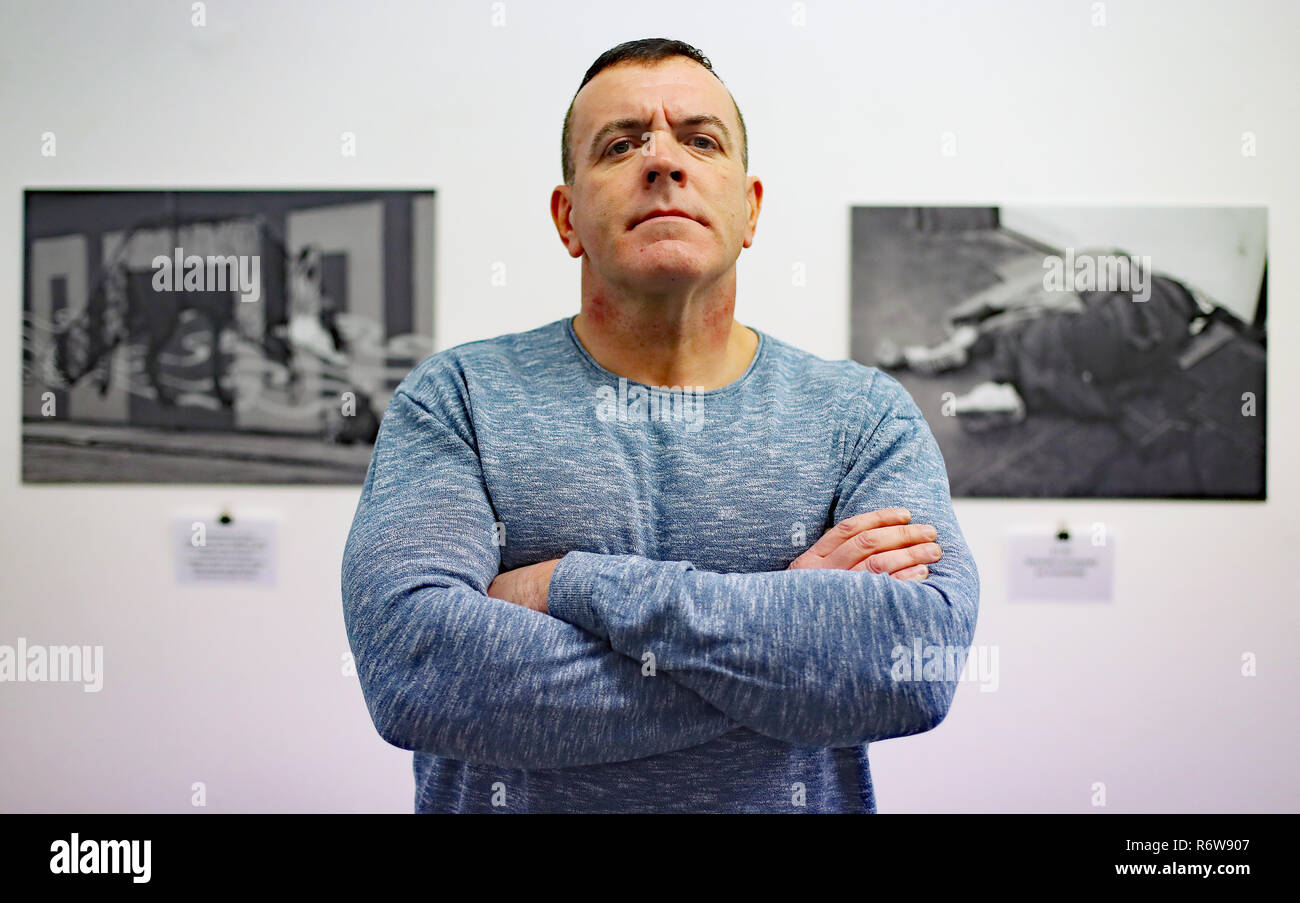 Homeless man James Pearse who spoke about his life at the launch of an ...