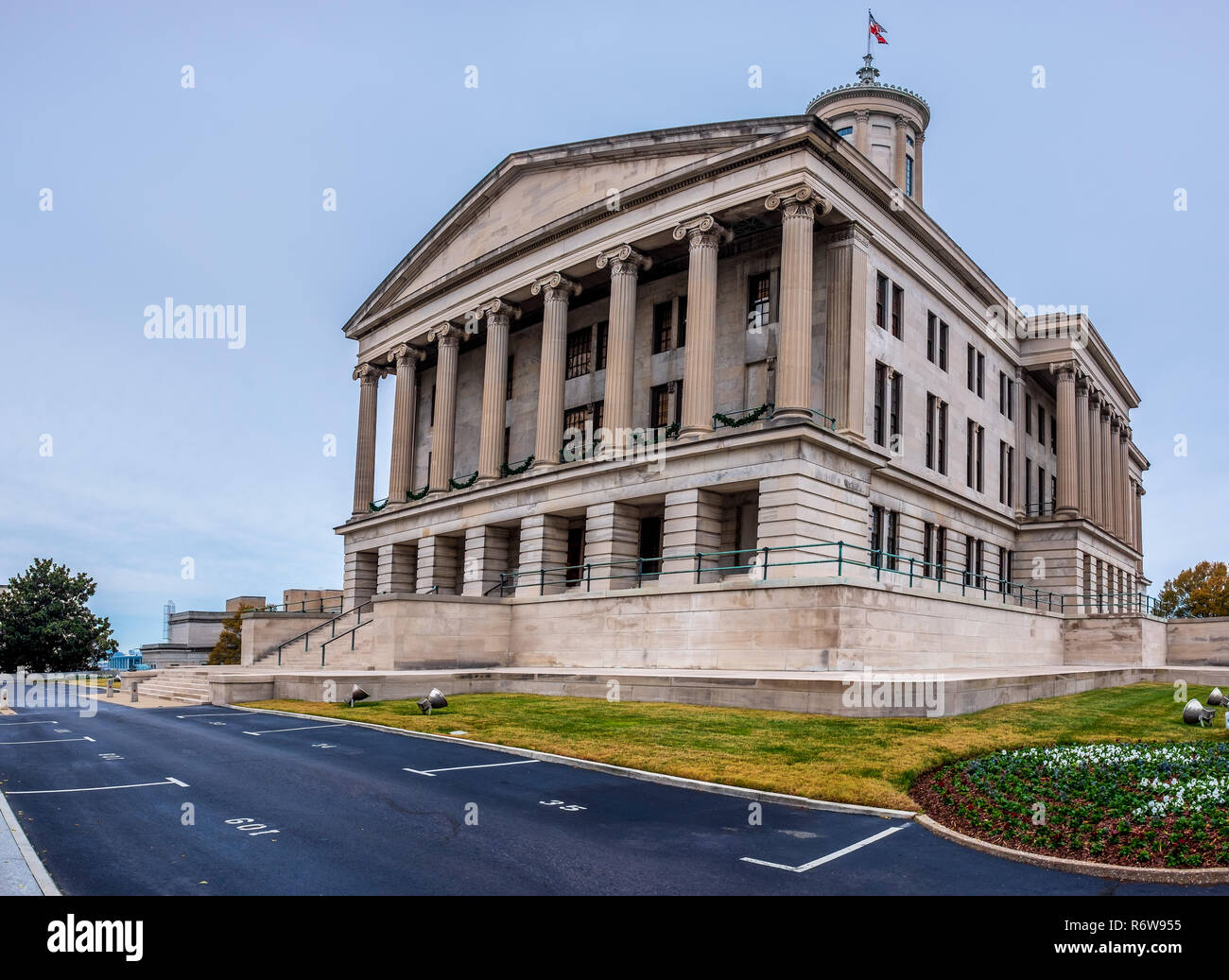 Greek Revival 1845-1859 legislative building & grounds housing the tomb of President James K ...