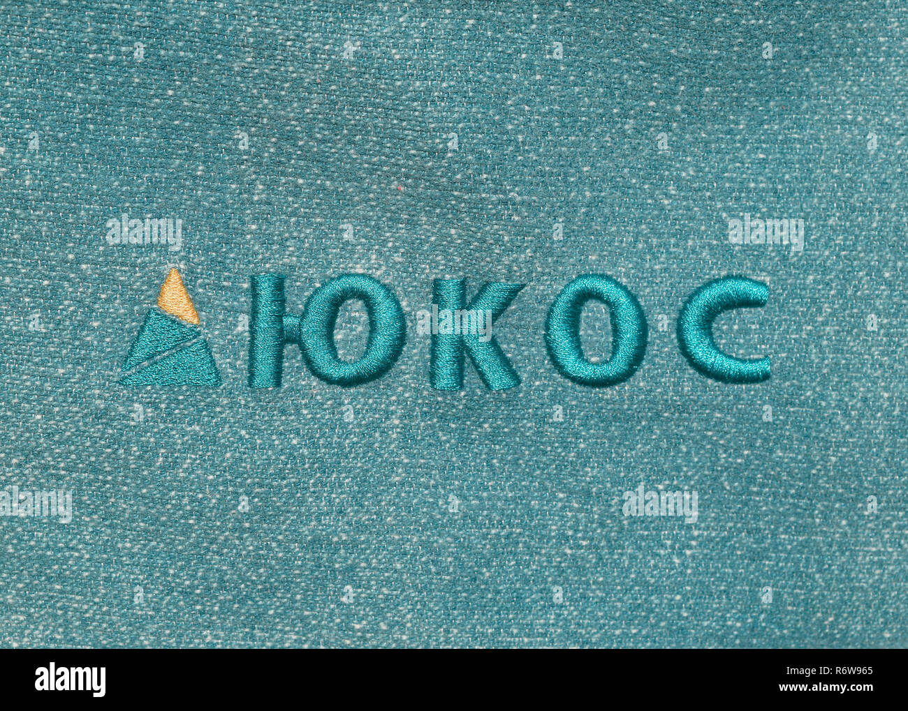 Logo of the oil company Yukos on a blanket Stock Photo - Alamy