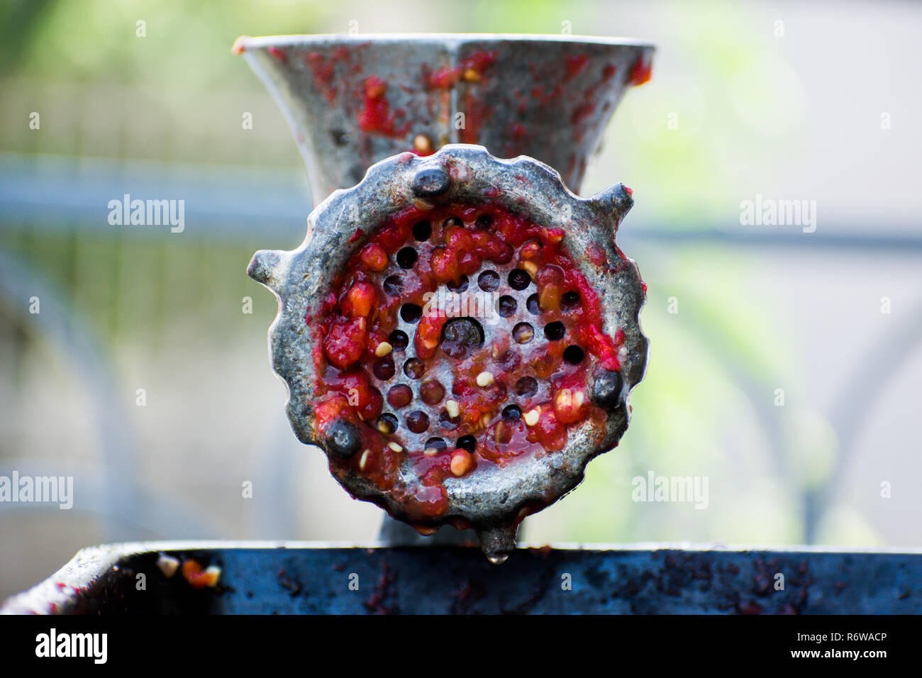 Hand powered mincing machine hi-res stock photography and images - Alamy