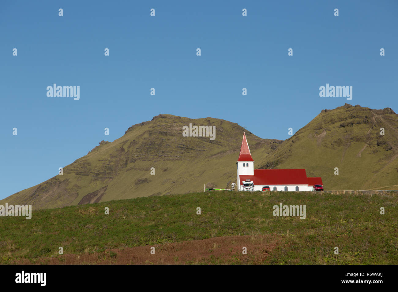 Iceland church on hill hi-res stock photography and images - Alamy