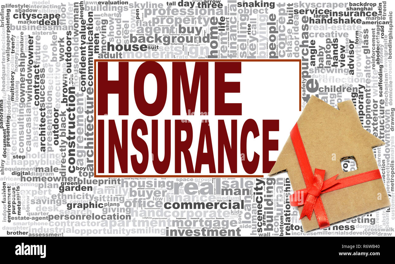 Home Insurance word cloud Stock Photo - Alamy
