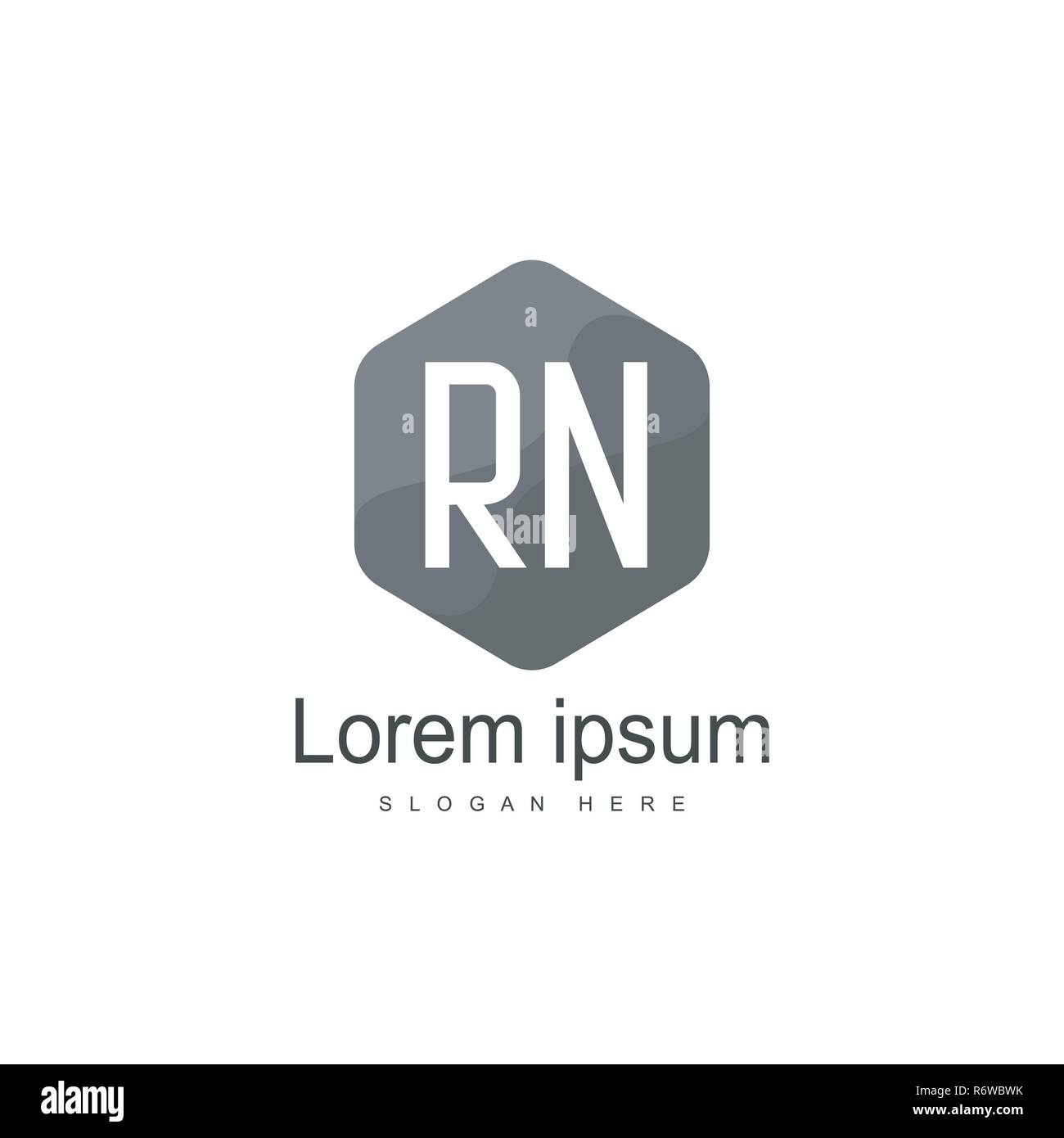 Initial RN Logo Template. Minimalist letter logo template design Stock ...