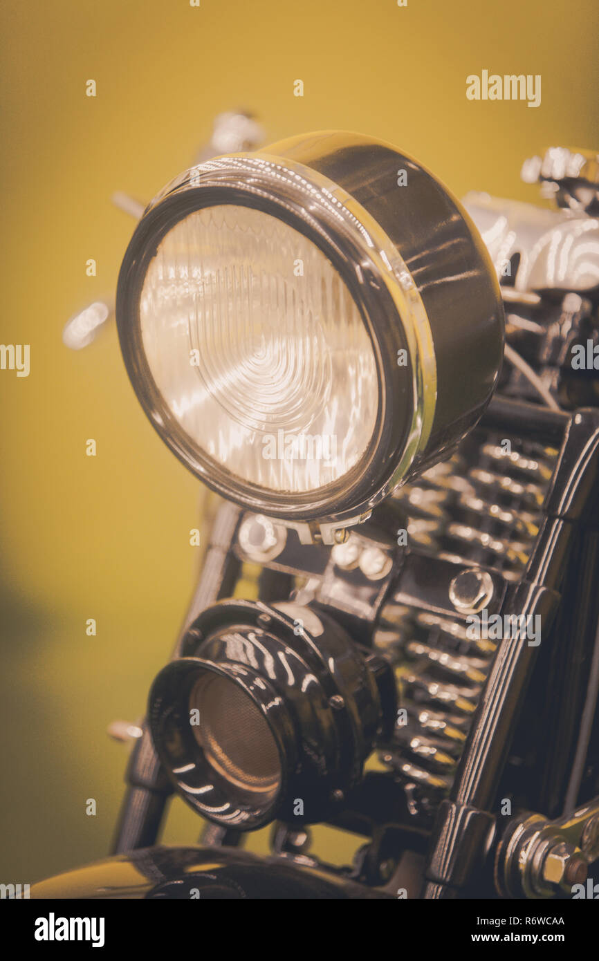 Vintage motorcycle headlight Stock Photo - Alamy