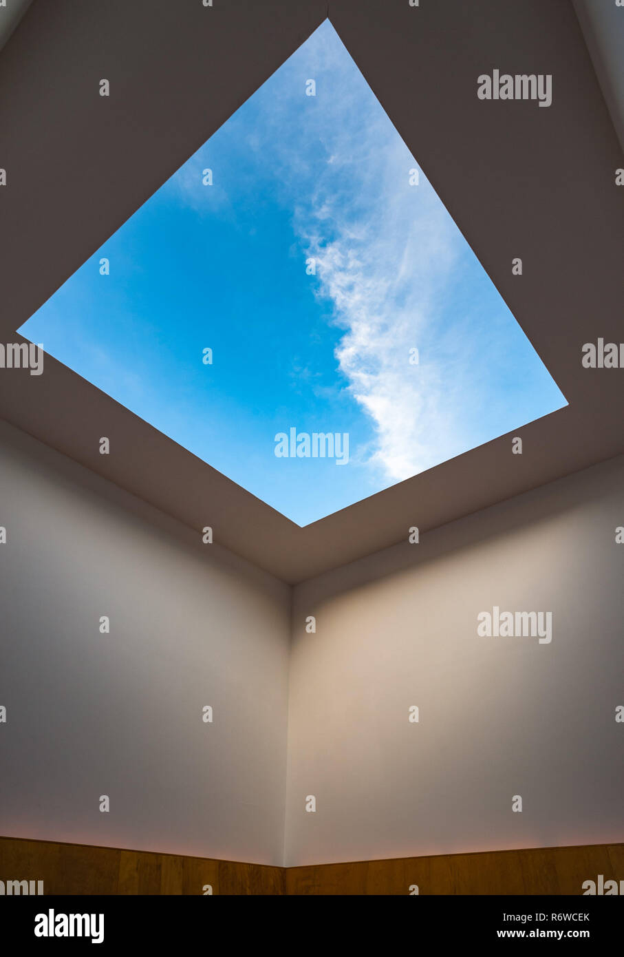Abstract design clear window skylight, modern building interior Stock ...