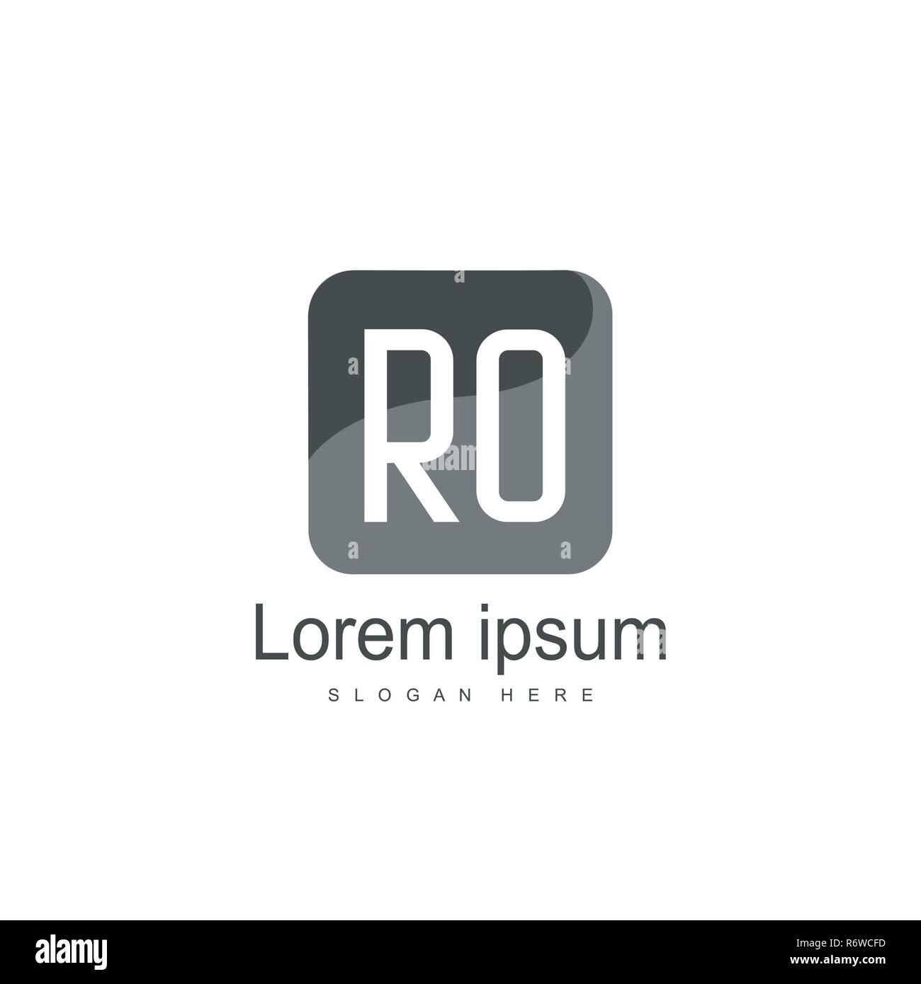 Initial RO Logo Template. Minimalist letter logo template design Stock ...