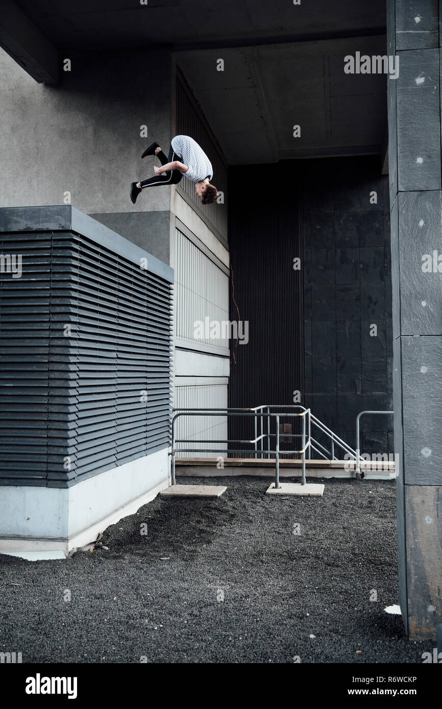 Freerunner on the Rooftops Stock Photo - Alamy