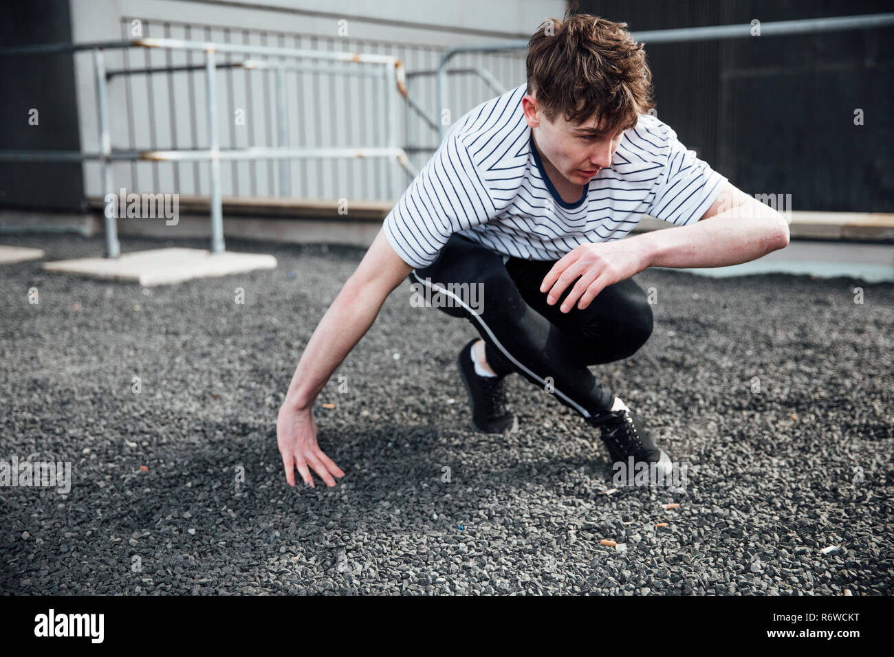 Freerunner on the Rooftops Stock Photo - Alamy