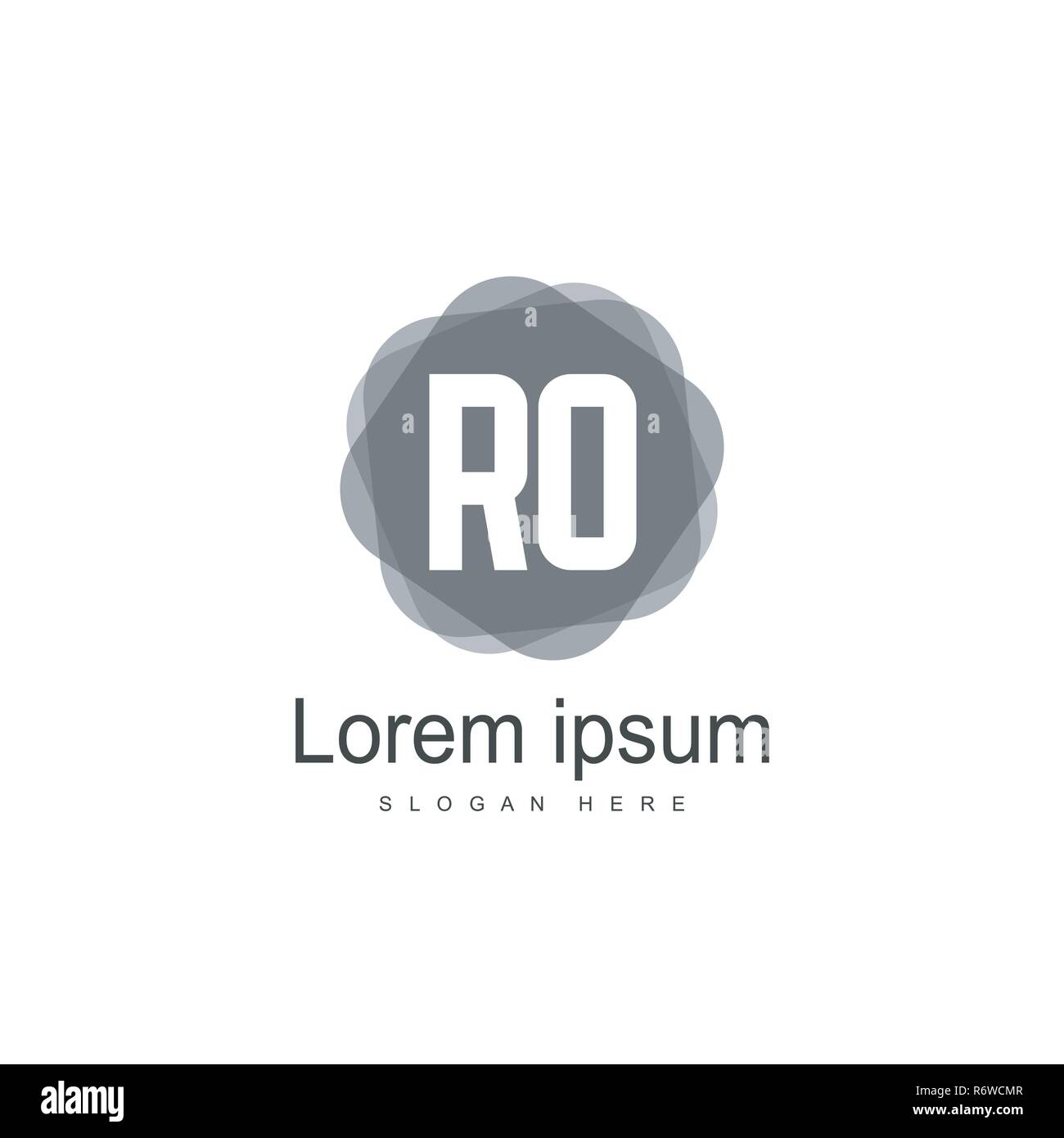 Initial RO Logo Template. Minimalist letter logo template design Stock ...