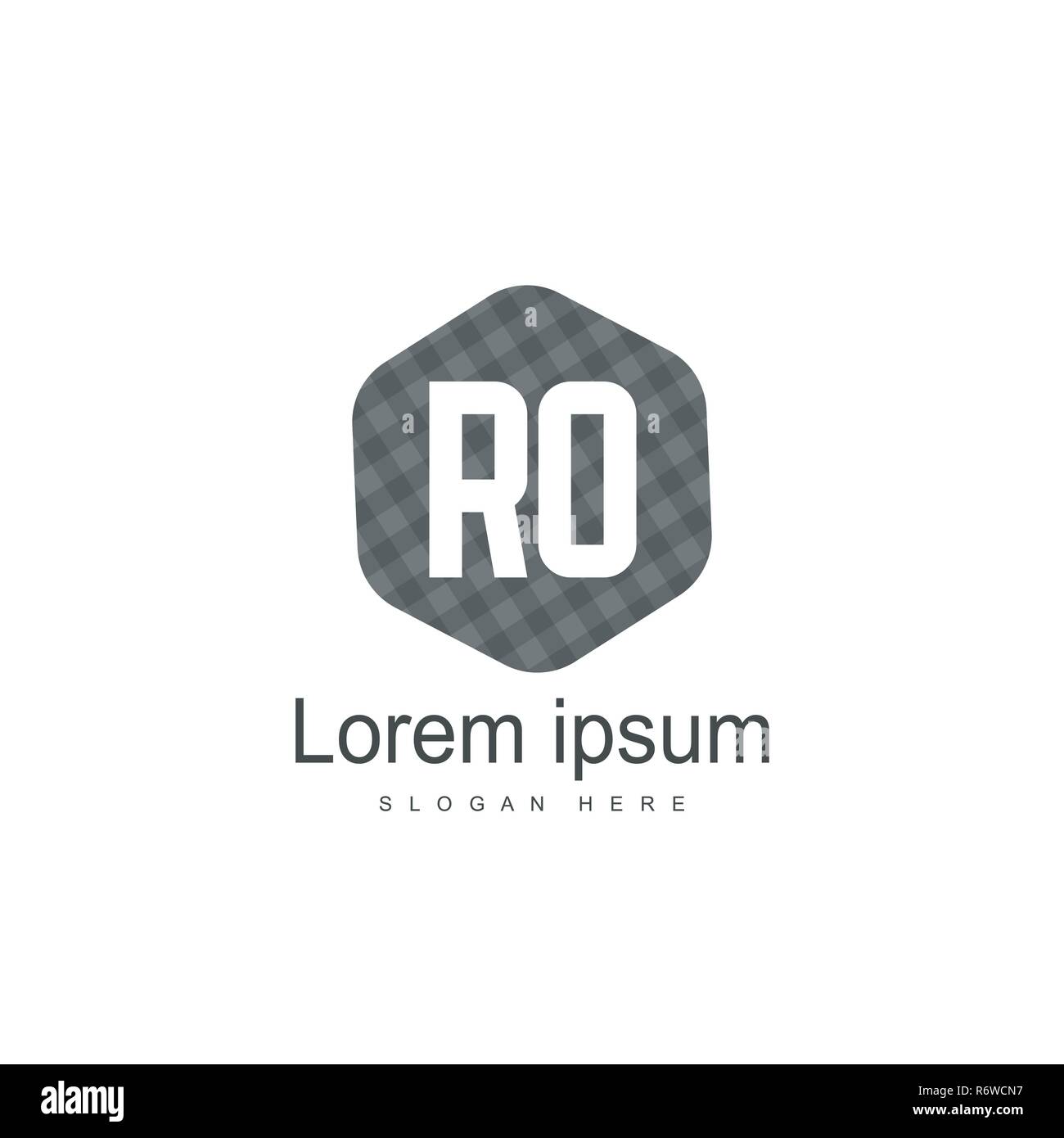 Initial RO Logo Template. Minimalist letter logo template design Stock ...