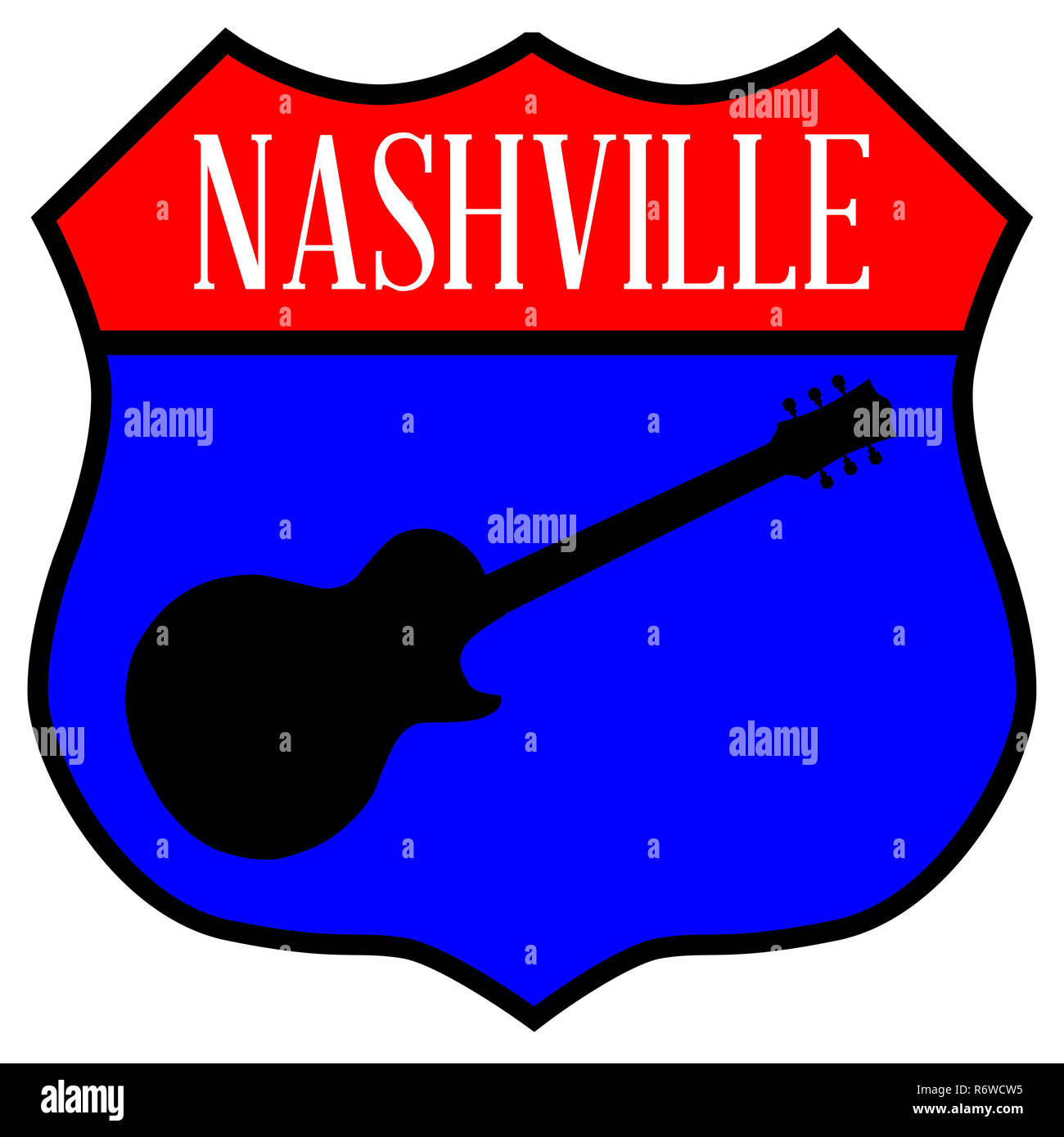 Nashville tennessee sign guitar Cut Out Stock Images & Pictures - Alamy