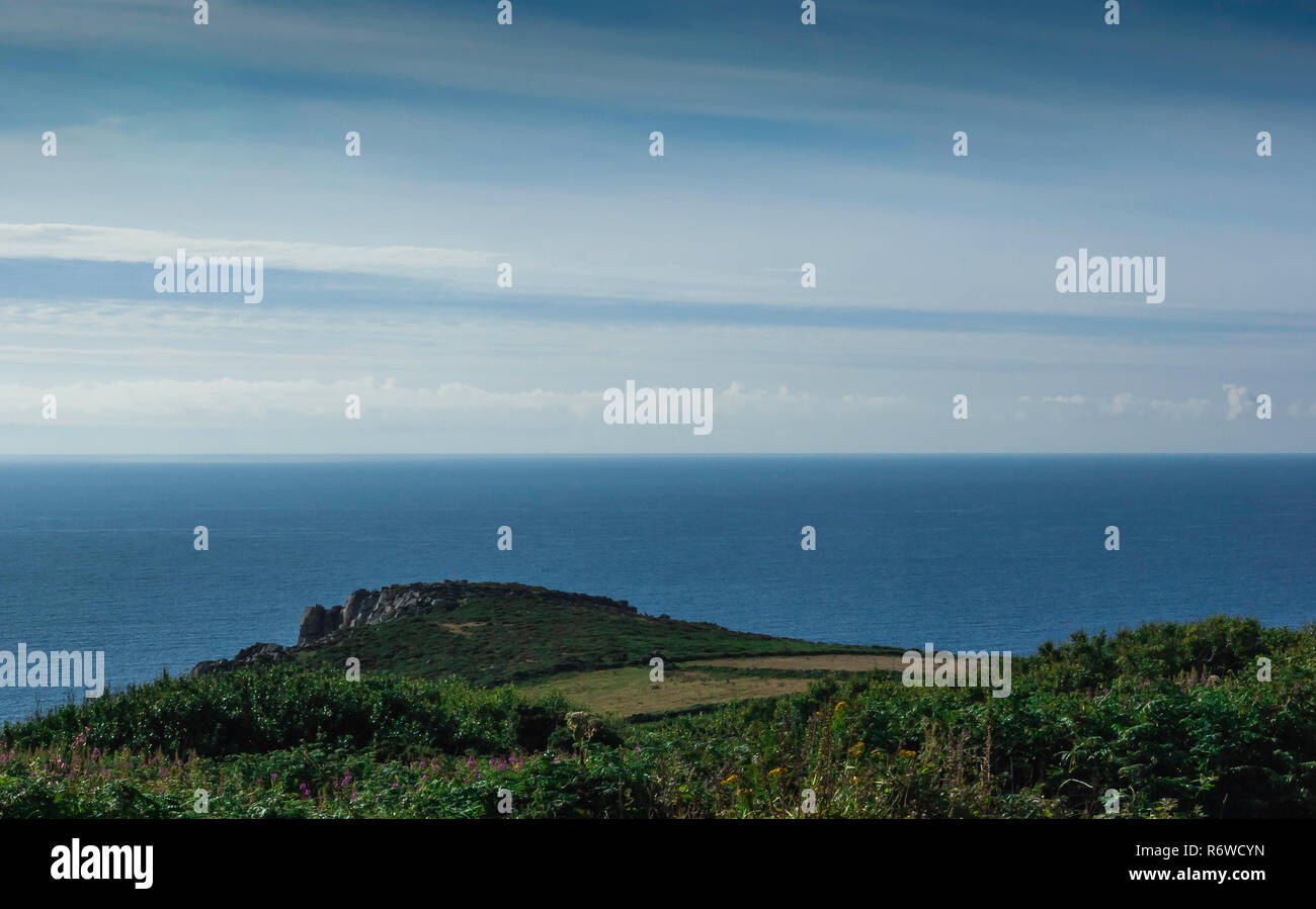 Cornish ocean just before sunset - Cornwall Stock Photo - Alamy