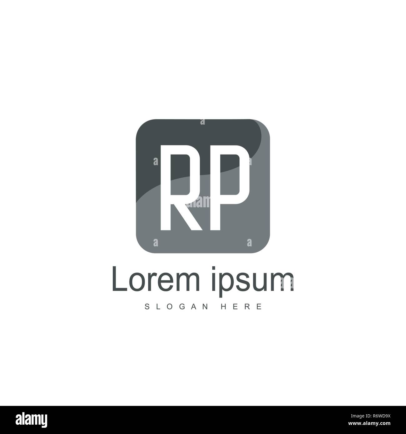Initial RP Logo Template. Minimalist letter logo template design Stock ...