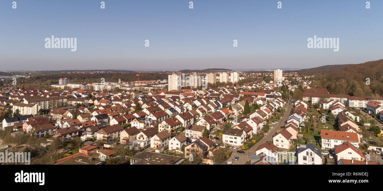 aerial view of the stuttgart district giebel Stock Photo - Alamy