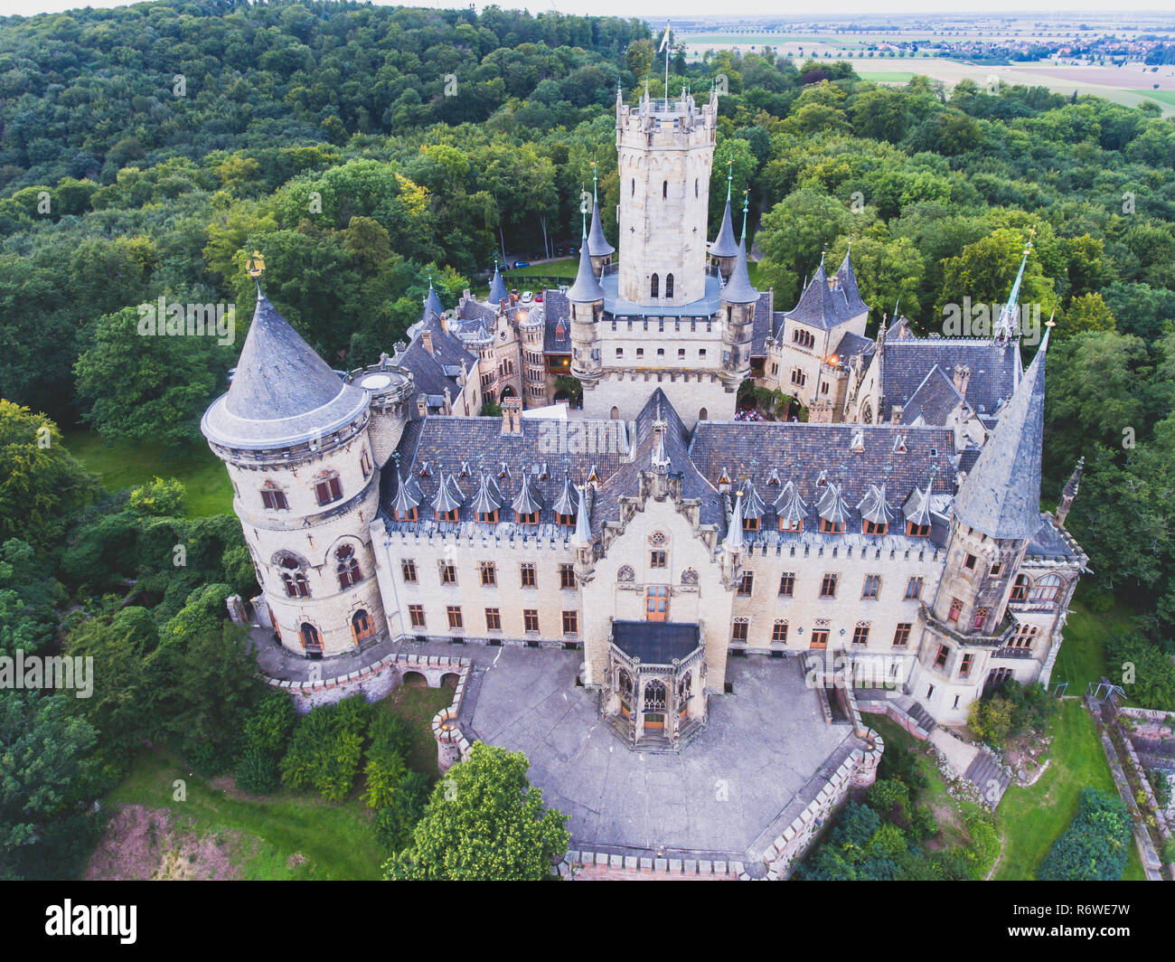 Aerial View Castle Marienburg Castle High Resolution Stock Photography ...