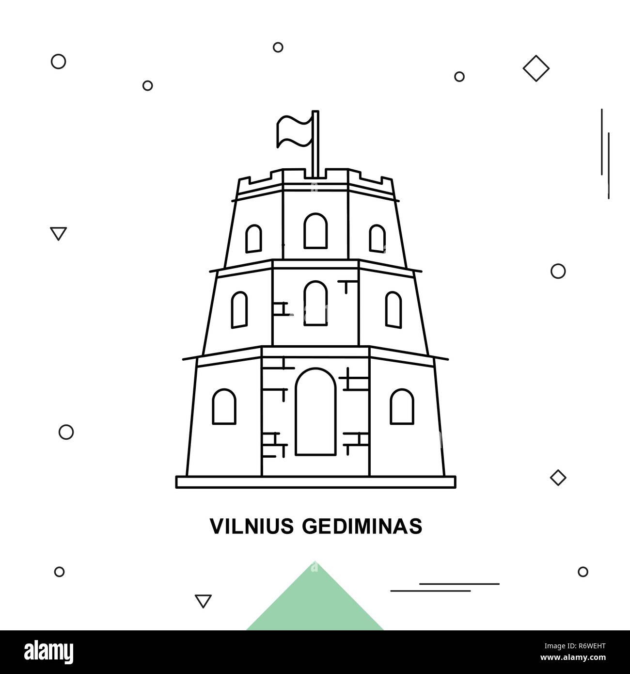 Vilnius architecture Stock Vector Images - Alamy