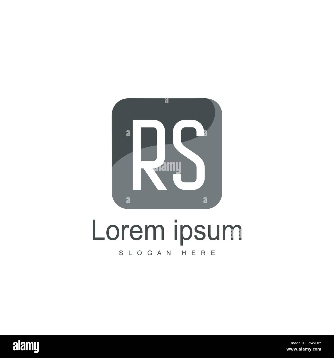 Initial RS Logo Template. Minimalist letter logo template design Stock ...