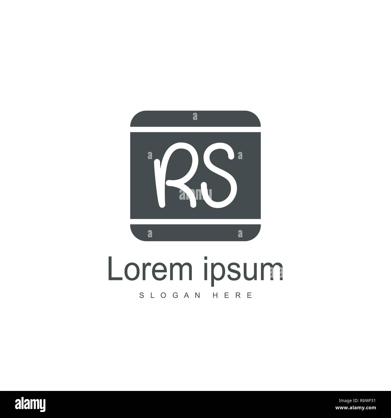 Initial RS Logo Template. Minimalist letter logo template design Stock ...