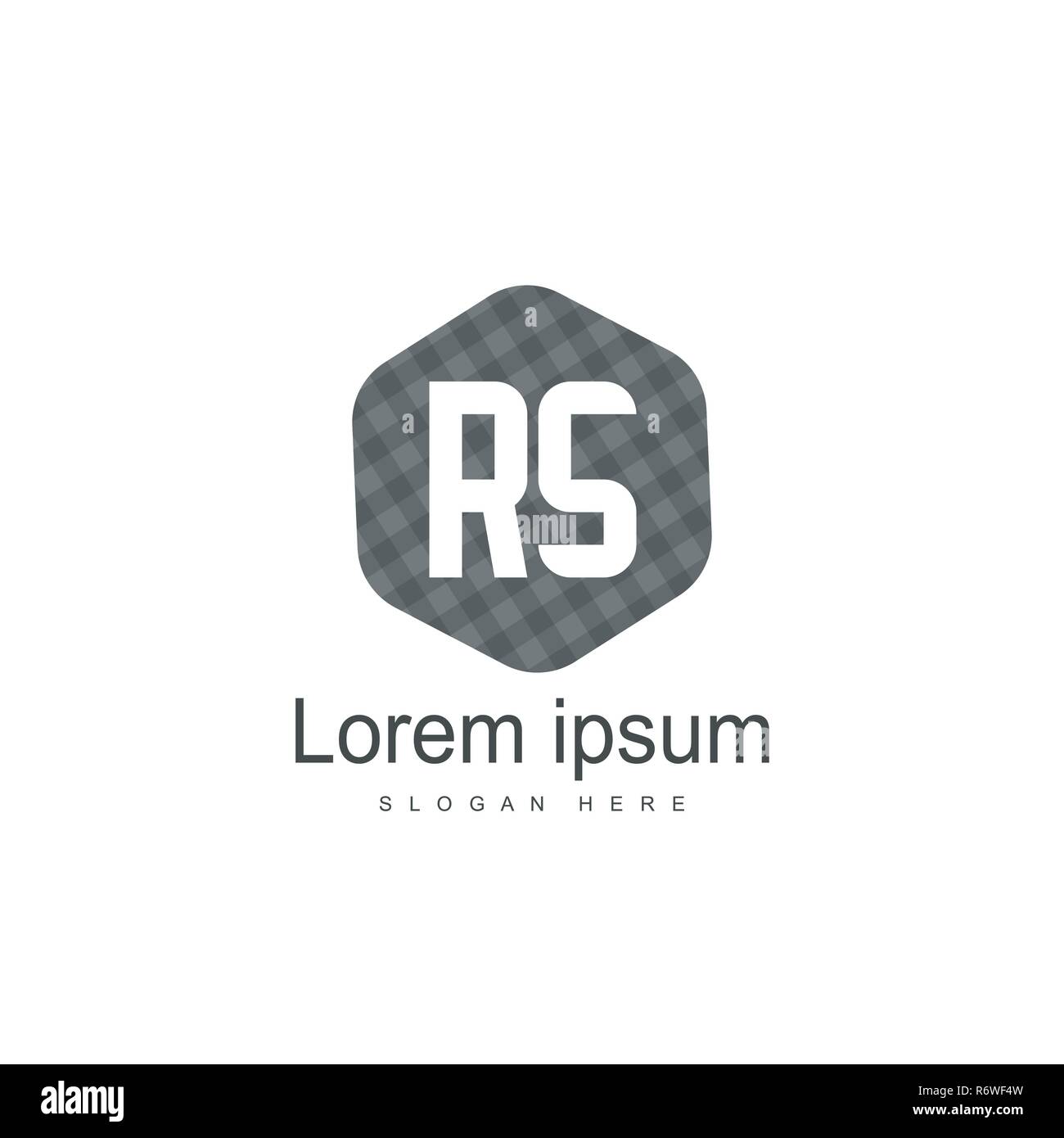 Initial RS Logo Template. Minimalist letter logo template design Stock ...