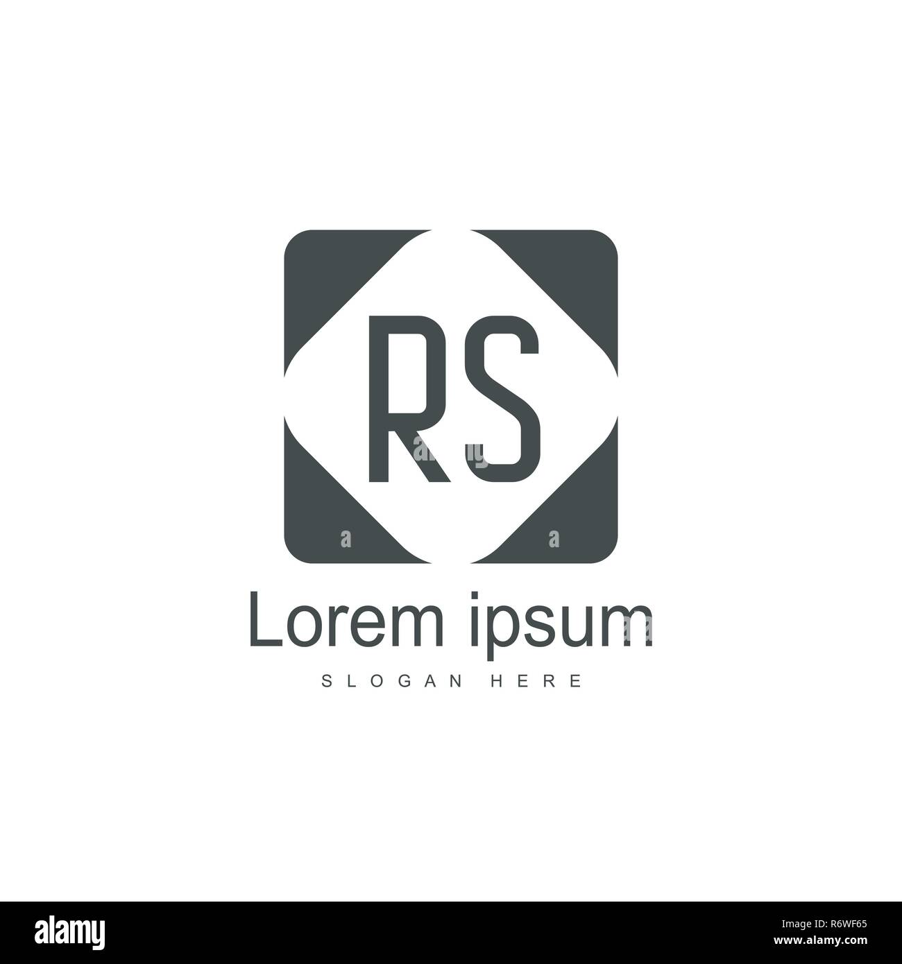 Initial RS Logo Template. Minimalist letter logo template design Stock ...