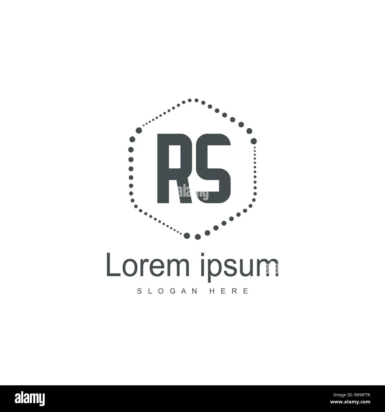 Initial RS Logo Template. Minimalist letter logo template design Stock ...