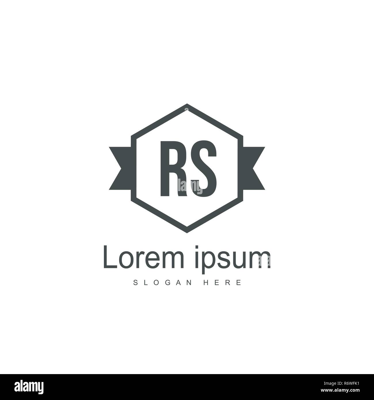Initial RS Logo Template. Minimalist letter logo template design Stock ...