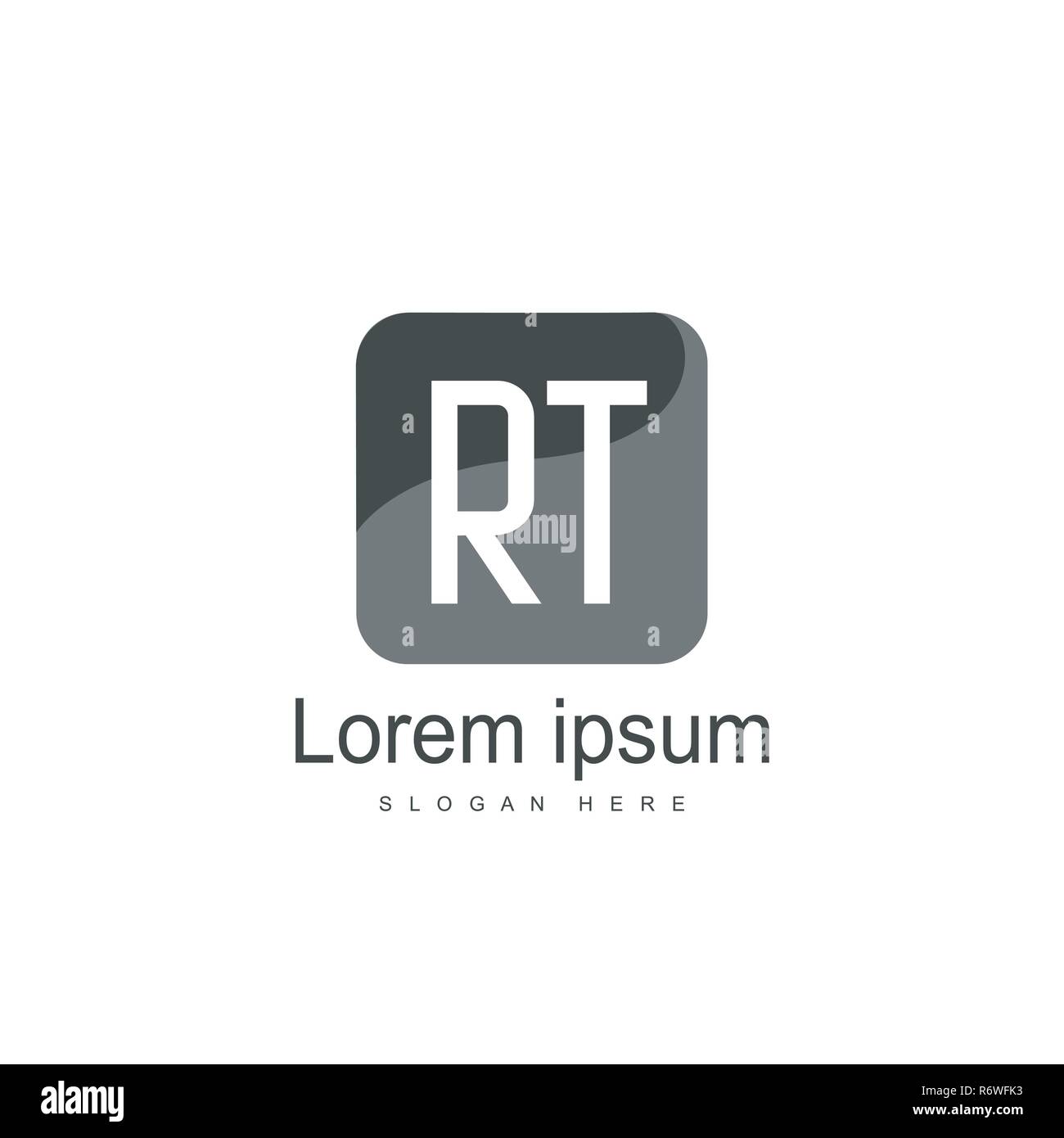 Initial RT Logo Template. Minimalist letter logo template design Stock ...