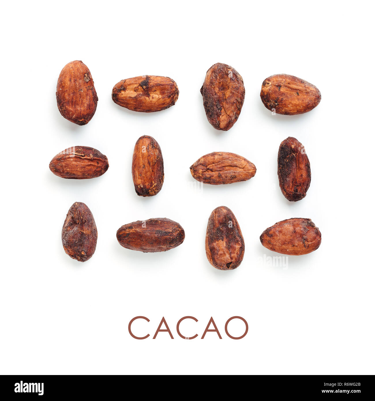 Raw cacao bean and chocolate piece isolated white Stock Photo - Alamy