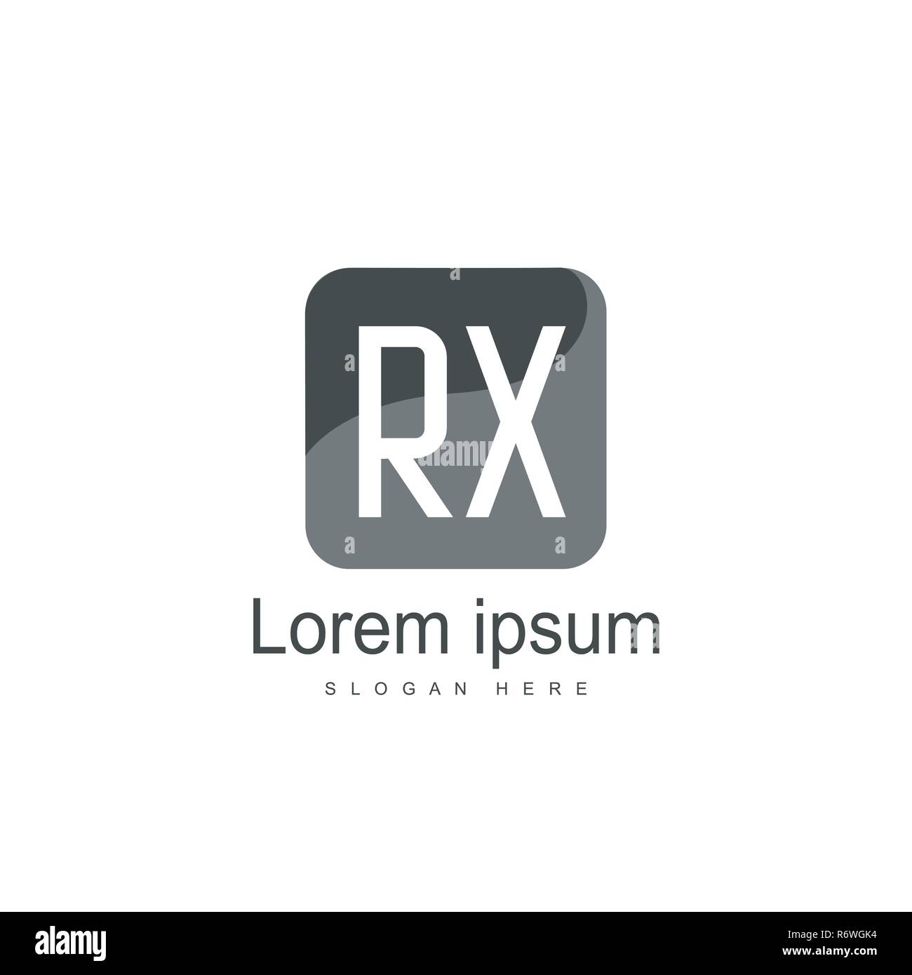 Initial RX Logo Template. Minimalist letter logo template design Stock ...