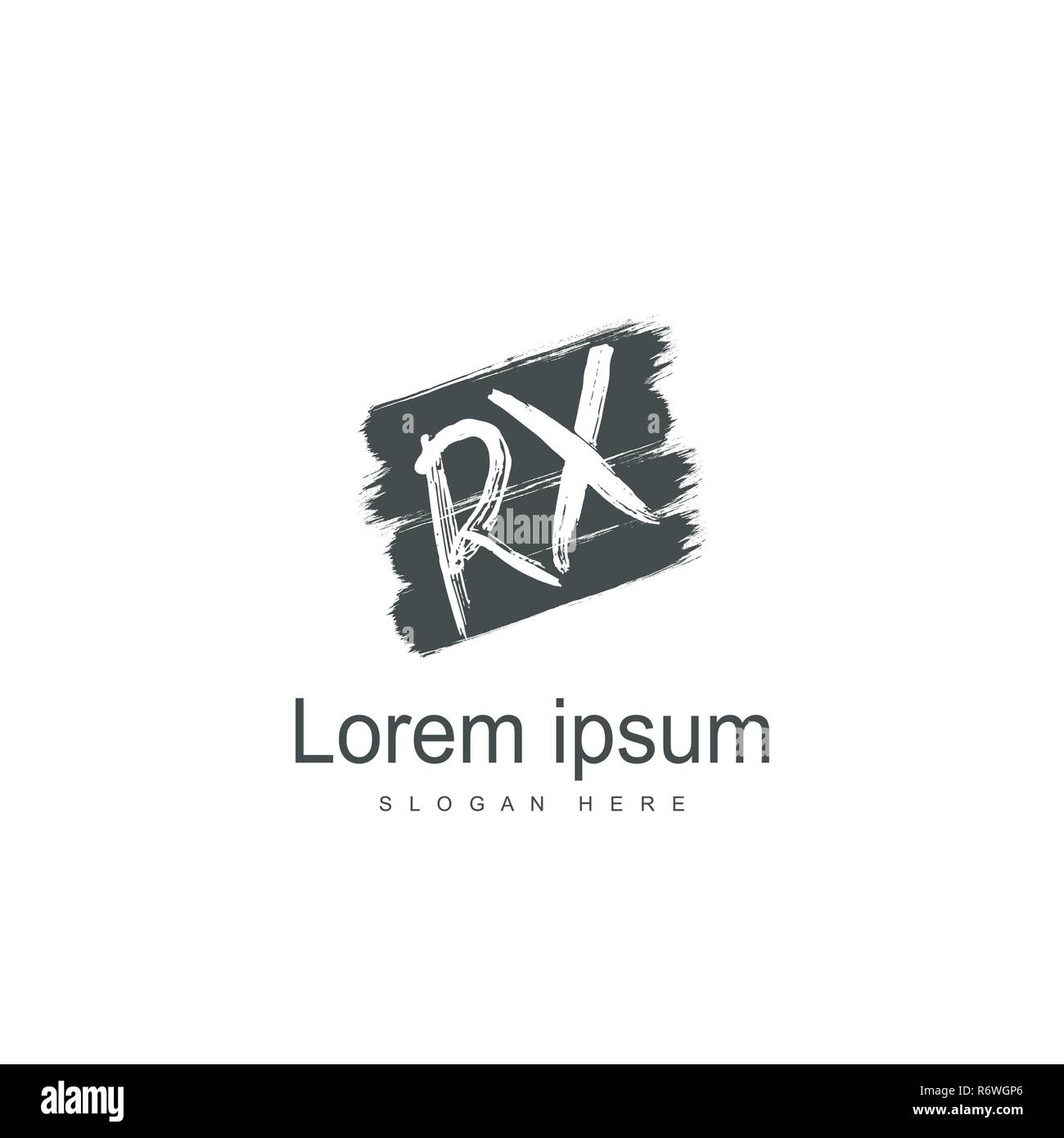 Initial RX Logo Template. Minimalist letter logo template design Stock ...