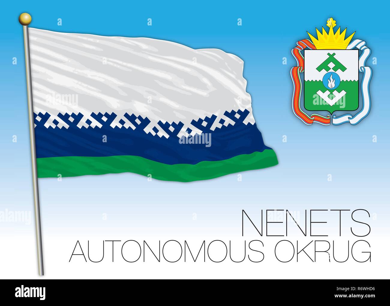 tenet Autonomous Orkug flag, Russian Federation, vector illustration ...