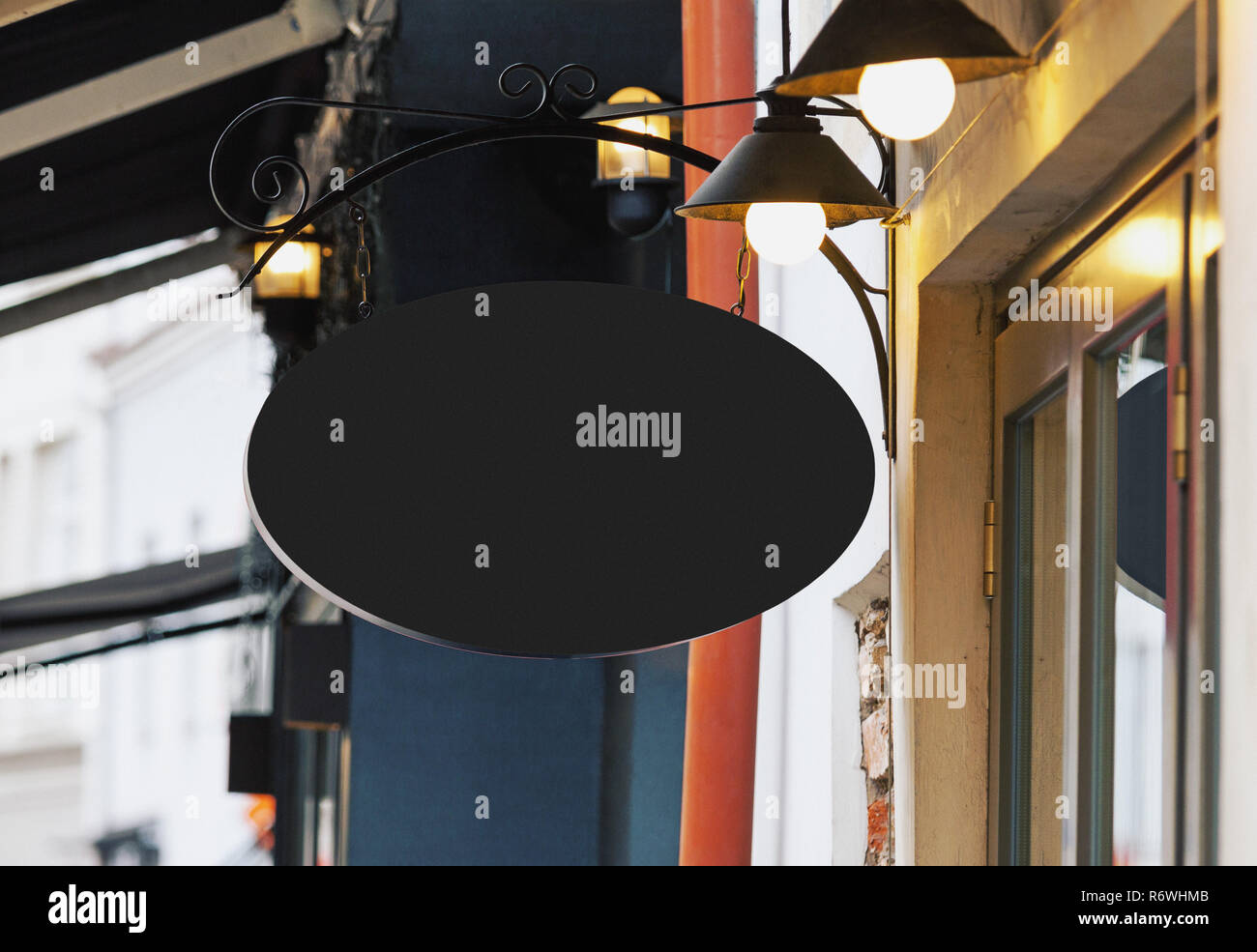 Blank restaurant sign mockup with copy space Stock Photo - Alamy
